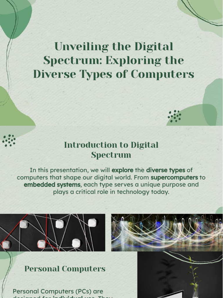 Slidesgo Unveiling The Digital Spectrum Exploring The Diverse Types of Computers ...