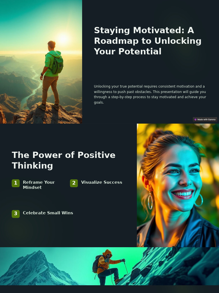 Staying Motivated A Roadmap To Unlocking Your Potential | PDF