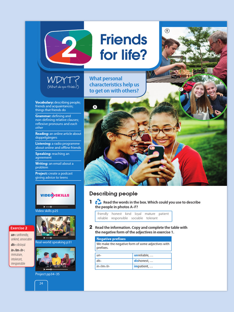 Influence TB4 - Unit2 1 | PDF | Roommate | Grammar