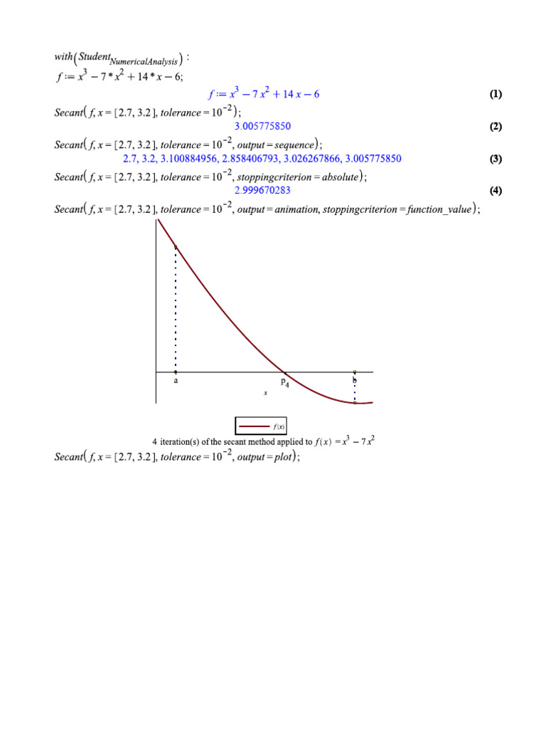 Secant method | PDF