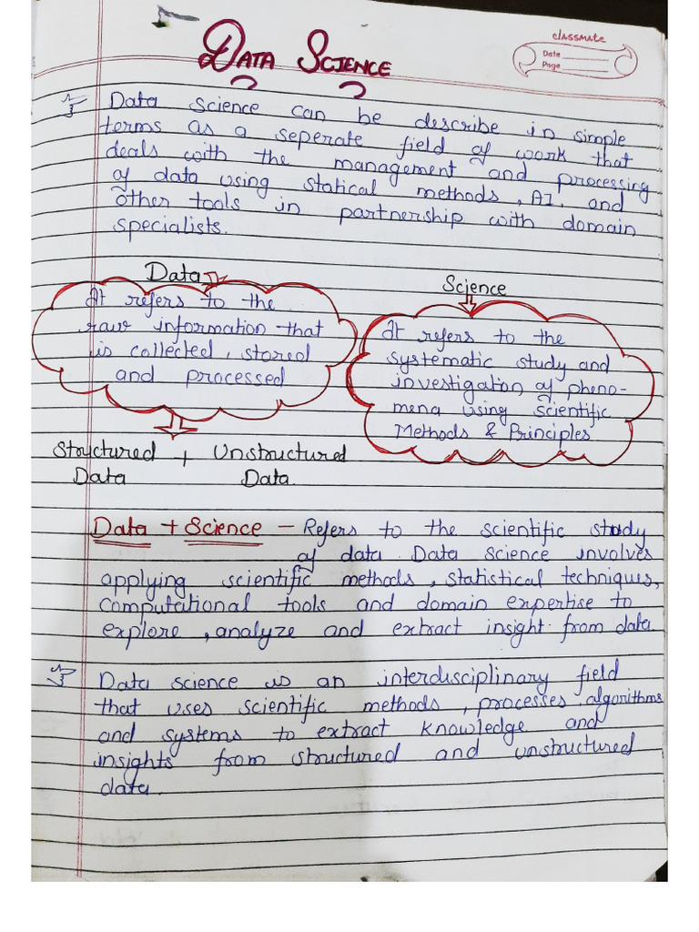 Data Science Unit 1 Pdf