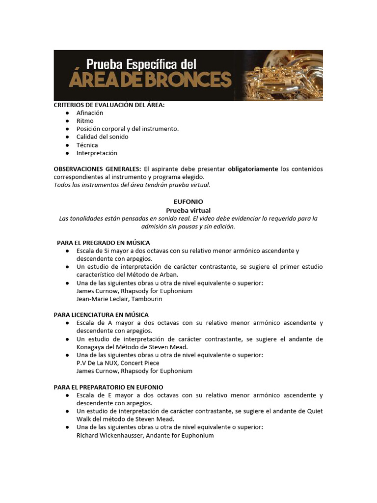 Prueba+EspecÃ fica+Virtual+REQUISITOS+MedellÃ n+2025-1+ | PDF | Sonata ...