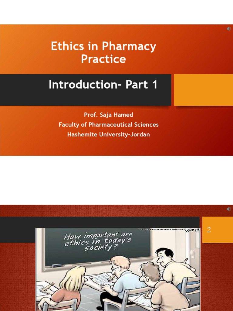 Ethics in Pharmacy Practice - Introduction - Part 1 | PDF | Morality ...