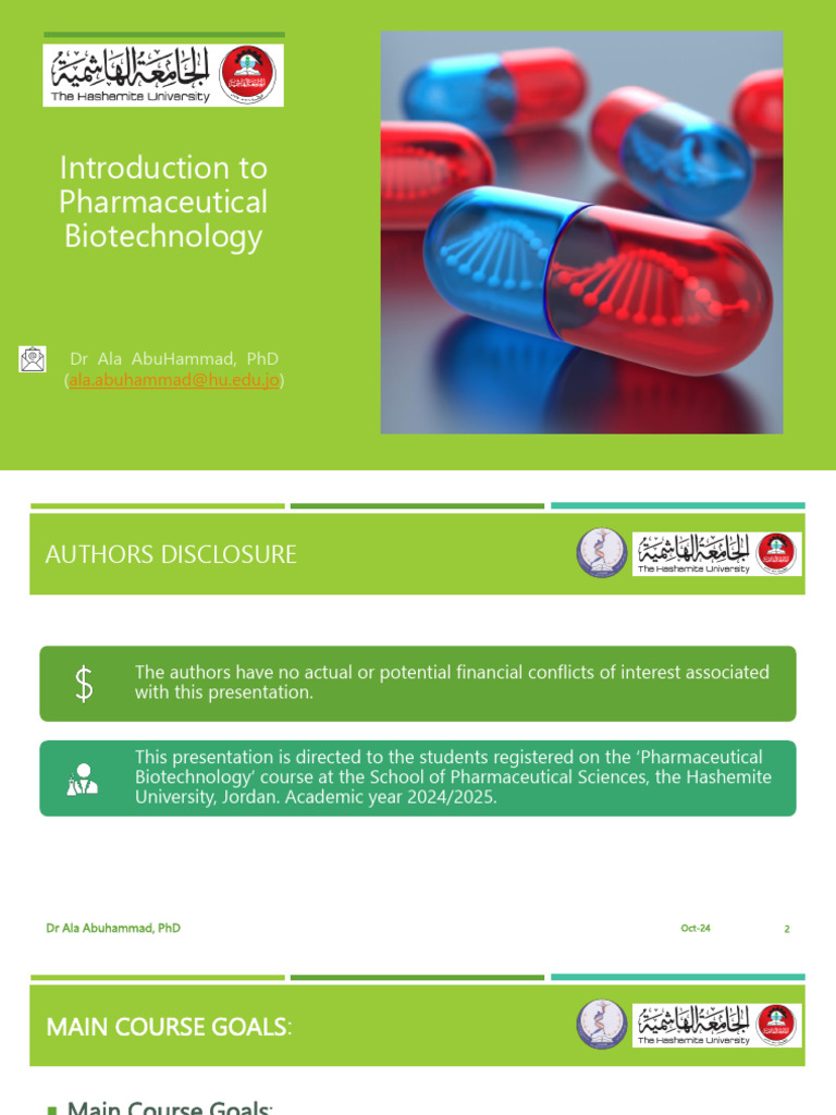 Introduction To Pharmaceutical Biotechnology - GREEN BKG | PDF ...
