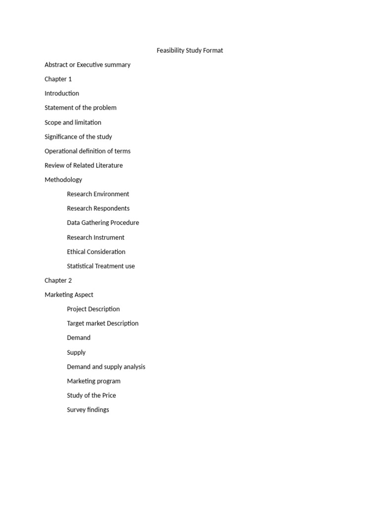 Feasibility-Study-Format | PDF