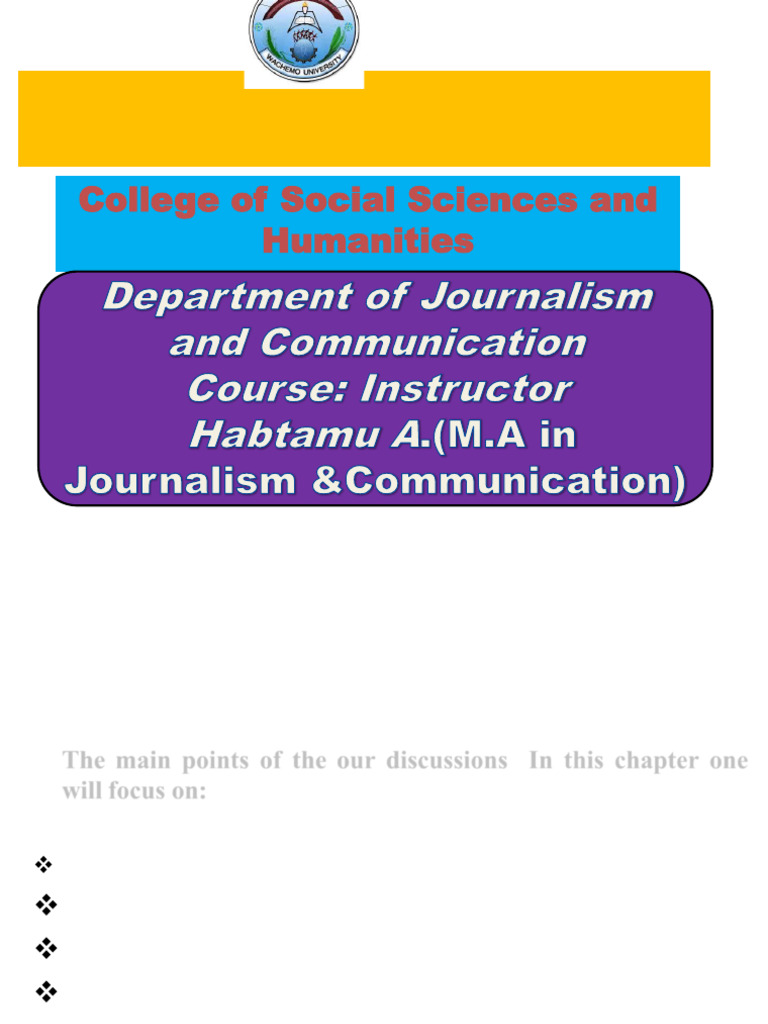 Introduction to journalism chapter one ppt | PDF | Journalism | News