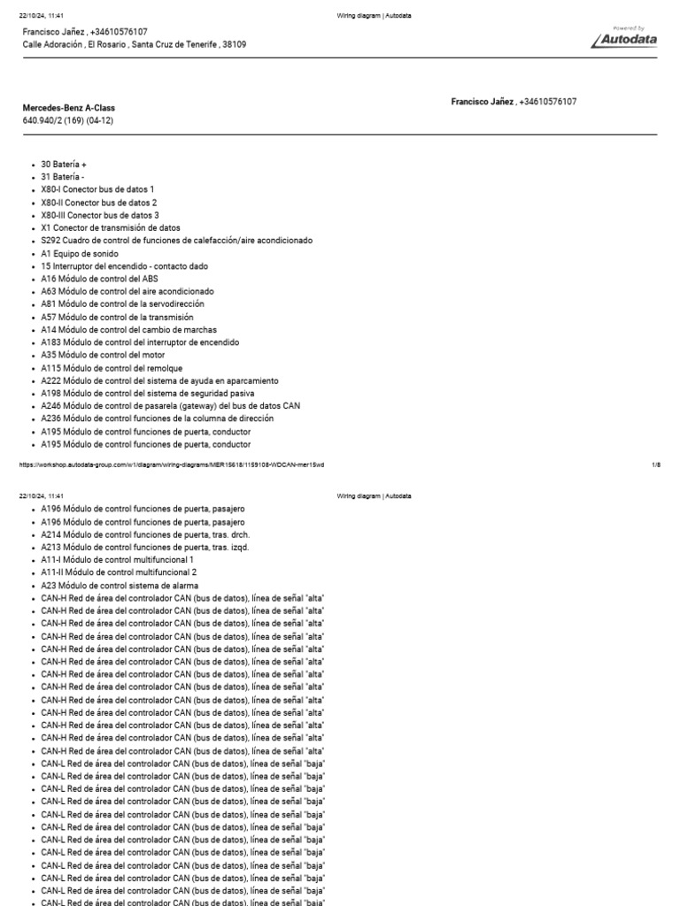 Diagrama de gestión motora A-Class | PDF | Ingenieria Eléctrica ...