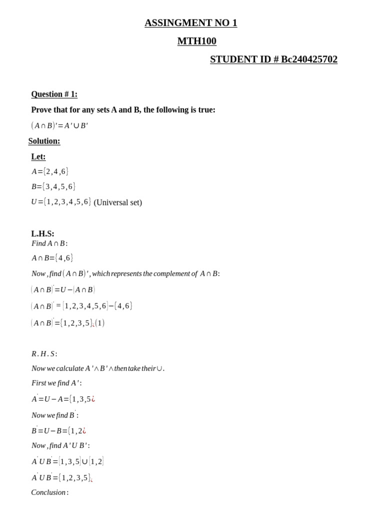Bc240425702 Mth100 1 Pdf Mathematical Objects Mathematics