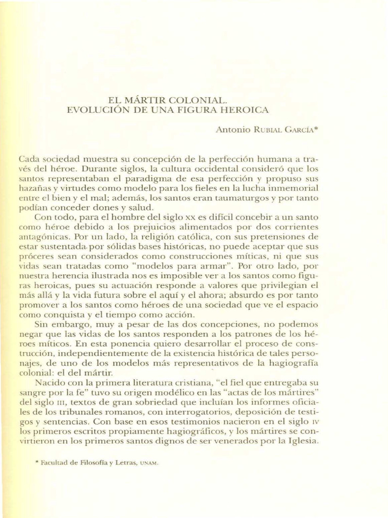 El Martir Colonial Evolucion de Una Fig | PDF | Nueva españa | México
