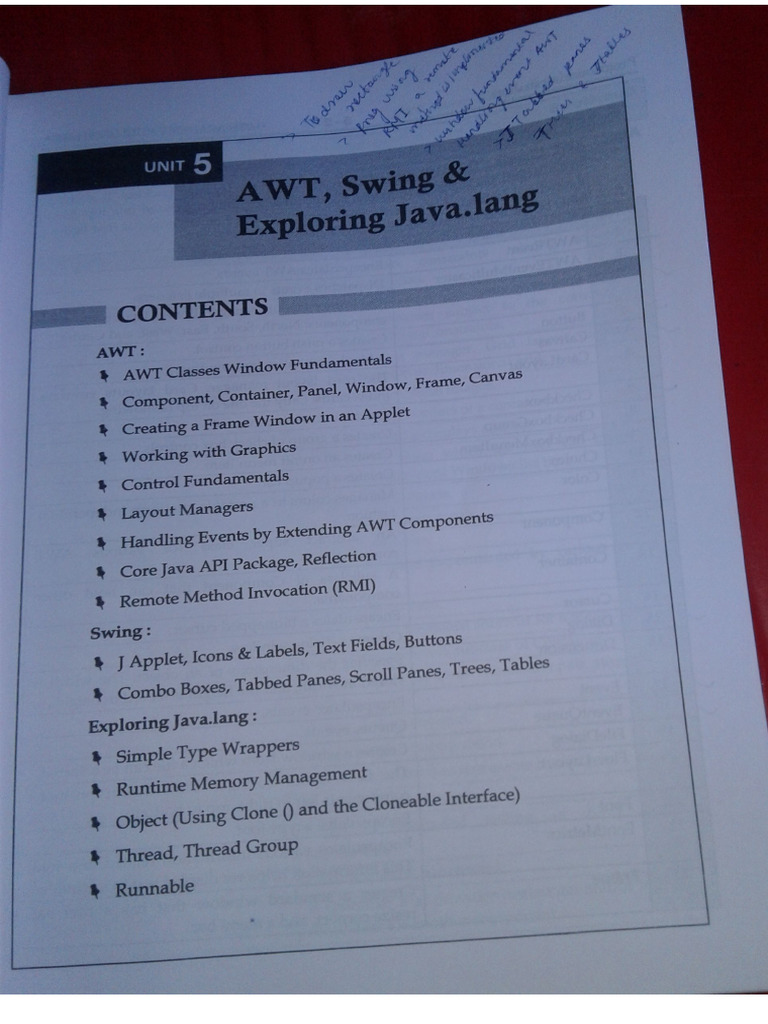 JAVA Unit 5 (5th Sem CSE) | PDF