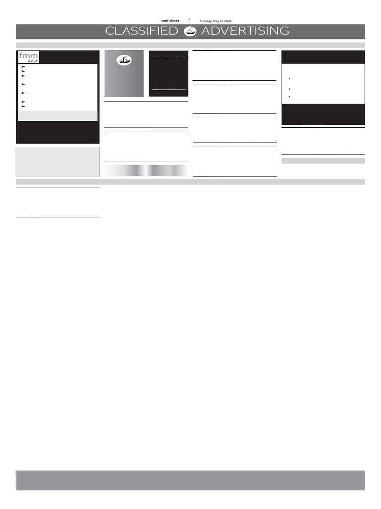 classified-20240513-1 | PDF | Qatar | Recruitment