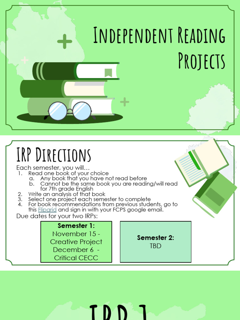 Independent Reading Project Guidelines | PDF | Essays | Books