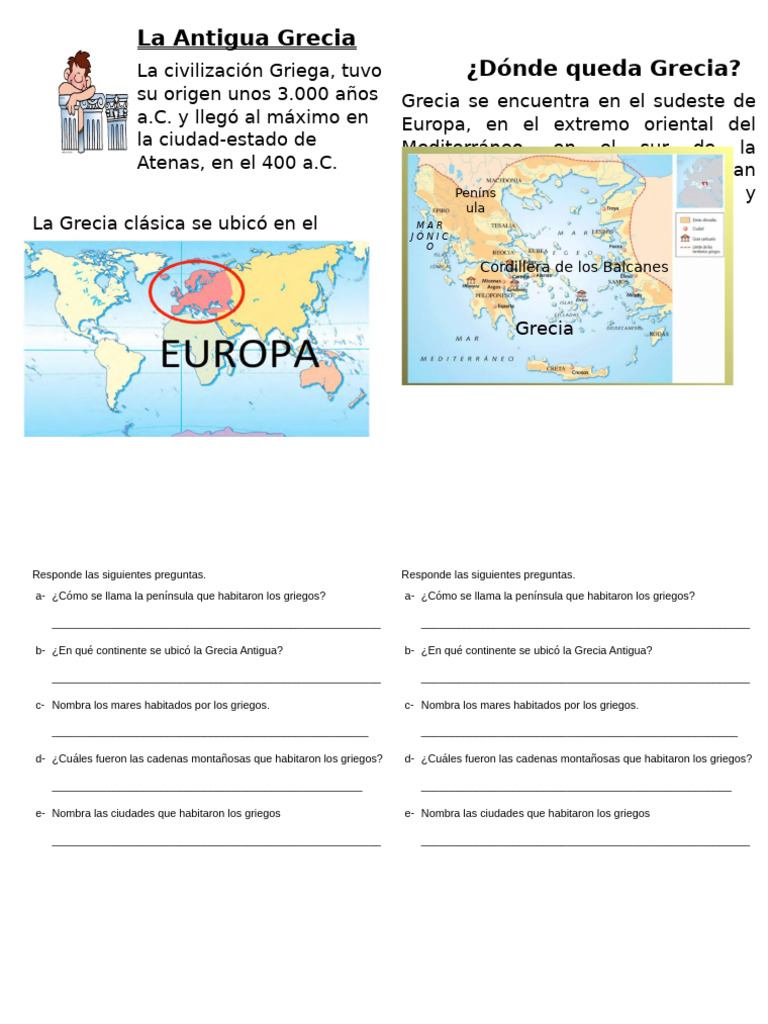 La Antigua Grecia PARA EL CUADERNO. | PDF