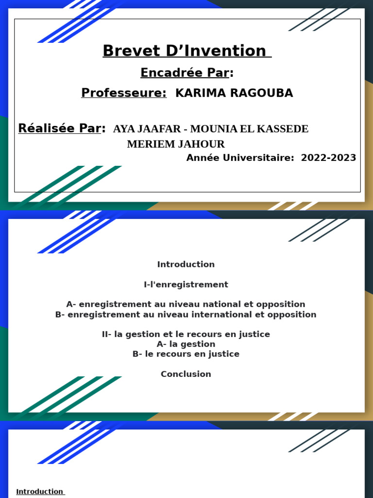 Guide sur le Brevet d'Invention | PDF | Brevet | Dépôt de brevet