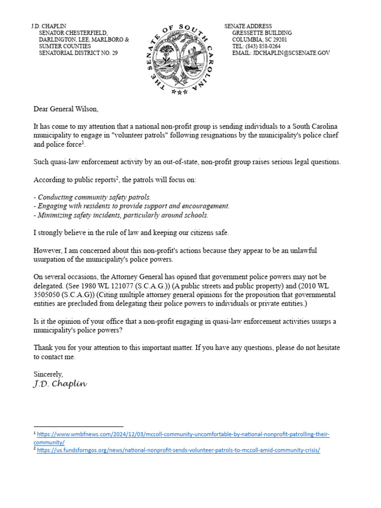 Chaplin Letter | PDF