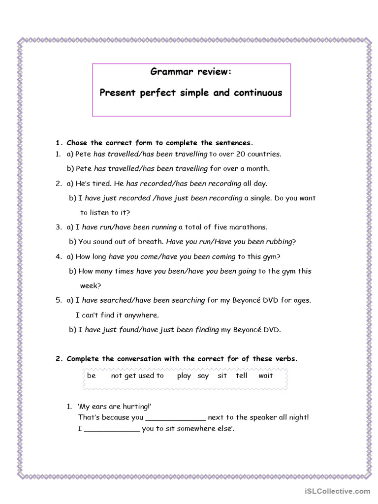 Present Perfect Simple and Continuous | PDF