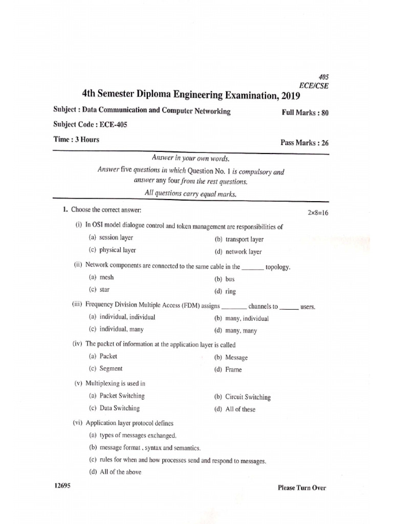 4th Sem Cse Pyq 2019 | PDF