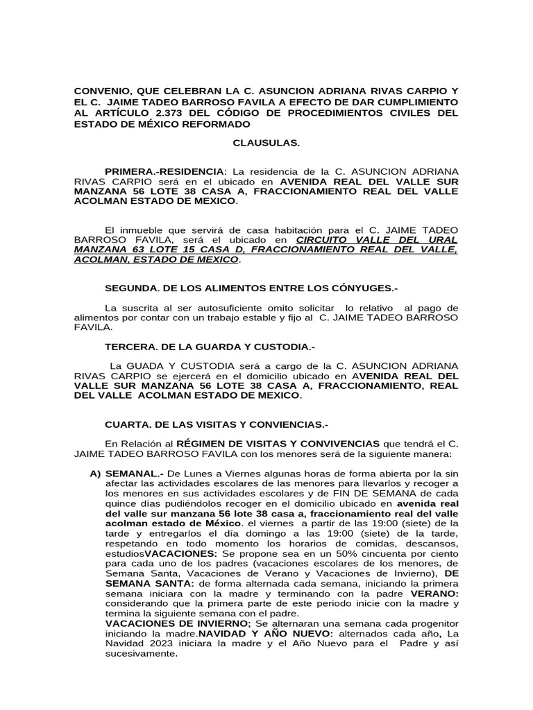 CONVENIO 2 Audiancia Adriana | PDF