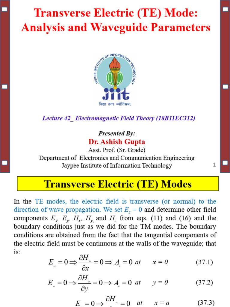 Lecture42 EMFT Ashish Gupta | PDF | Materials Science | Physical Phenomena