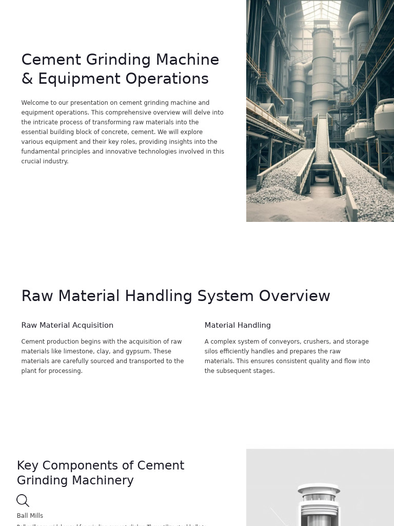 Cement Grinding Machinery Operations Guide | PDF | Mill (Grinding) | Cement