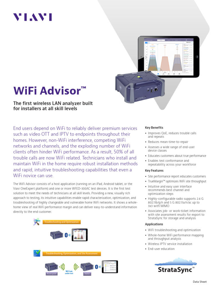Wifi Advisor Data Sheets en | PDF | Wi Fi | Wireless Access Point