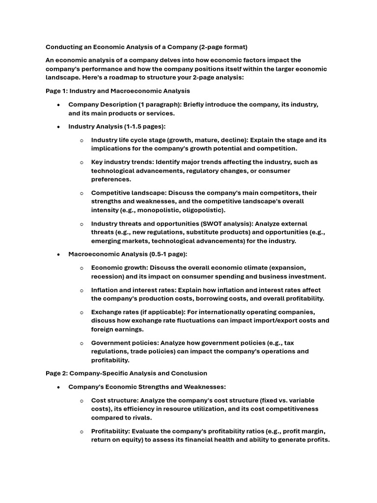 Economic Analysis Guide for Companies | PDF | Economics | Macroeconomics