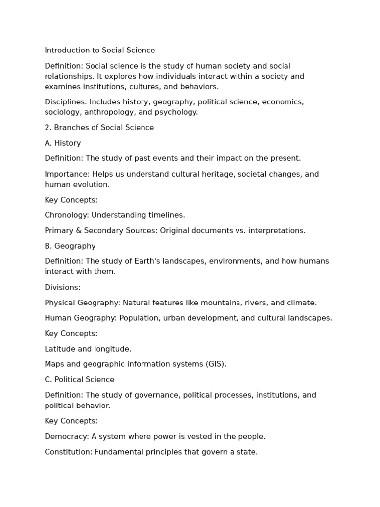 Social Science | PDF | Social Sciences | Geography