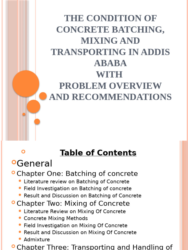 Concrete Practices in Addis Ababa | PDF | Concrete | Building Materials