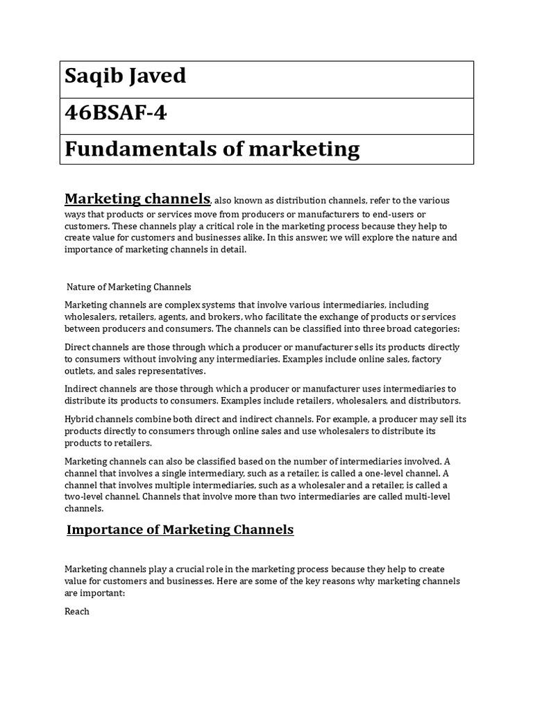 Marketing CHP 12 Summary | PDF | Logistics | Supply Chain