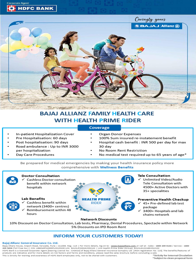 FCH - One Pager With 3lac SI | PDF | Insurance | Health Care