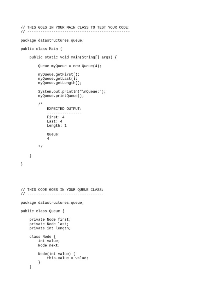 SOLUTION Queue Constructor | PDF