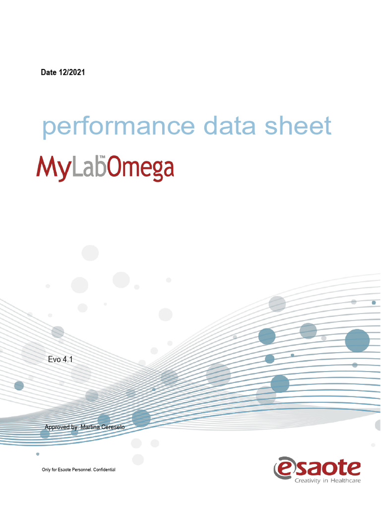 Performance Data Sheet Omega Evo 4.1 Dec21 | PDF | Data Compression ...