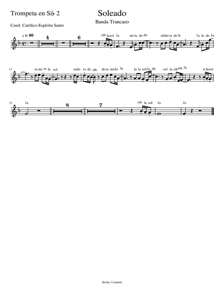 Soleado Trompeta 2 | PDF