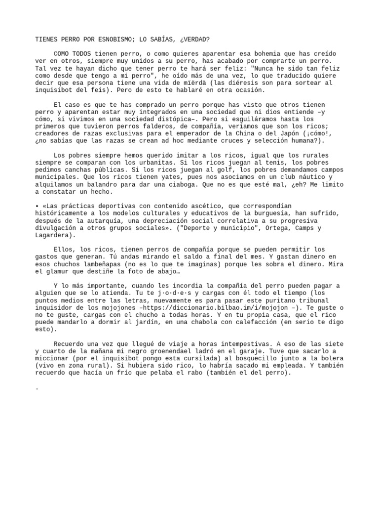 17-Los Perros y Los Ricos | PDF