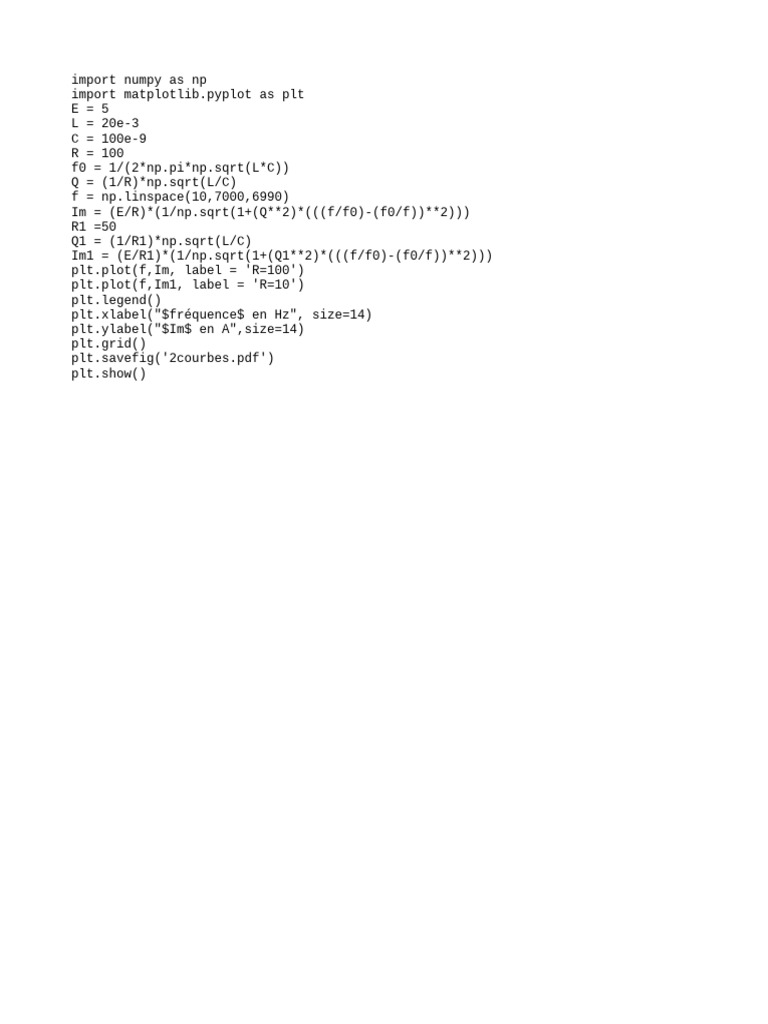 TP Physique Python | PDF