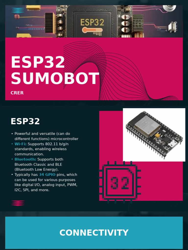 ESP32 Microcontroller for SUMOBOT Projects | PDF | Bluetooth | Ieee 802.11