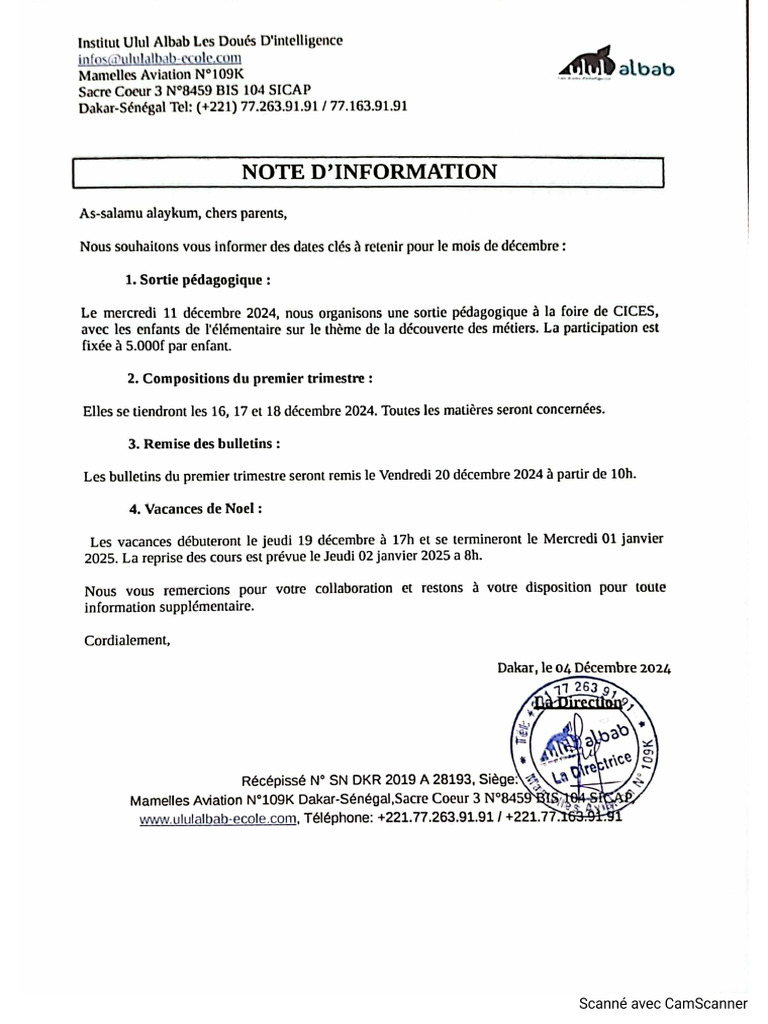 Com - 04122024 Note D'information | PDF