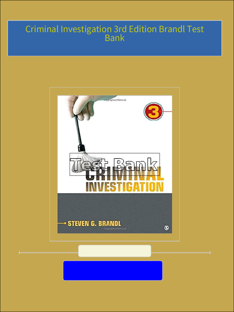 Complete Answer Guide for Criminal Investigation 3rd Edition Brandl ... Complete Answer Guide for Criminal Investigation 3rd Edition Brandl ...