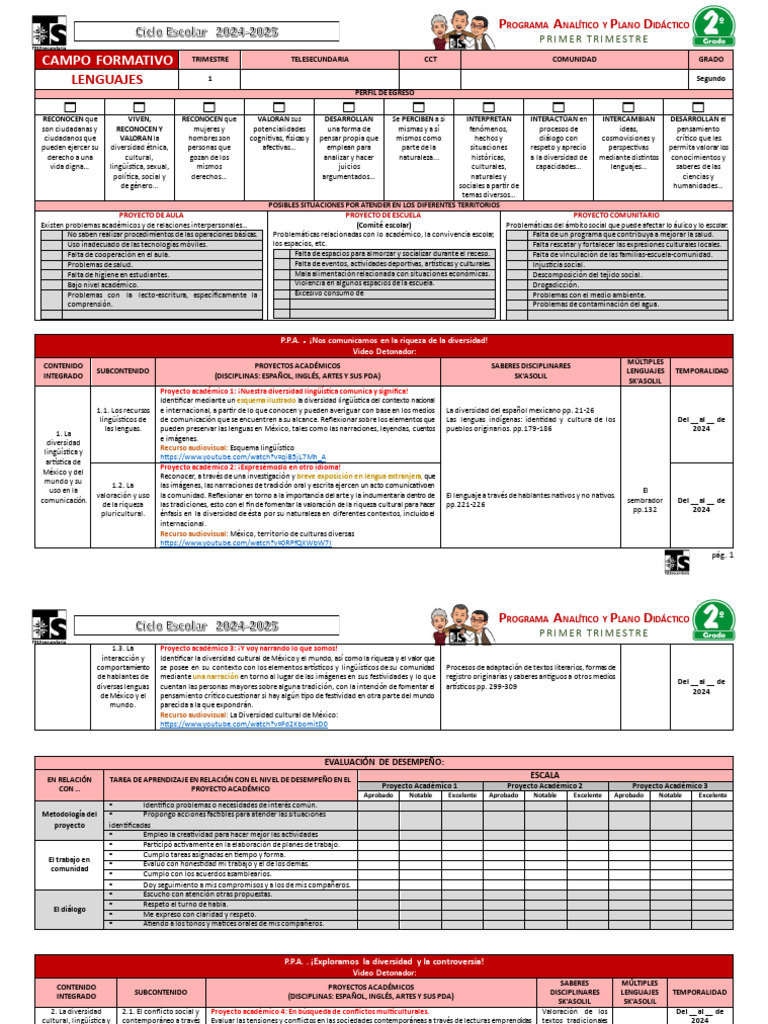 Telesec 2o Proyecto 1er Trim | PDF | México | Humanidades