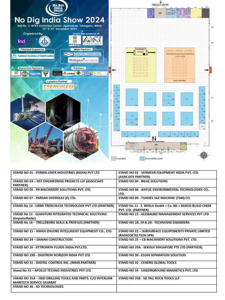 No Dig India Show 2024 Exhibition Floor Plan | PDF