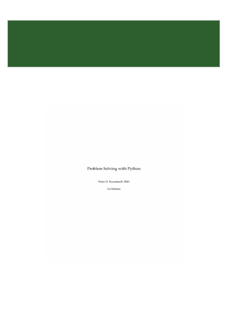 PDF Problem Solving with Python A beginner's guide to Python open ... PDF Problem Solving with Python A beginner's guide to Python open ...