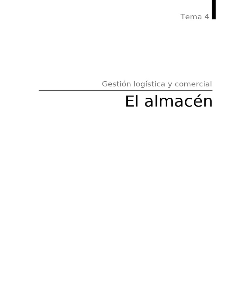 UNIPRO - FP - Tema 4 - GLC | PDF | Logística | Almacén