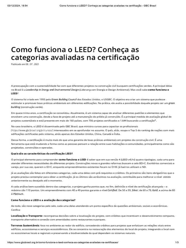 Como funciona o CERTIFICADO LEED_ Conheça as categorias avaliadas na ...