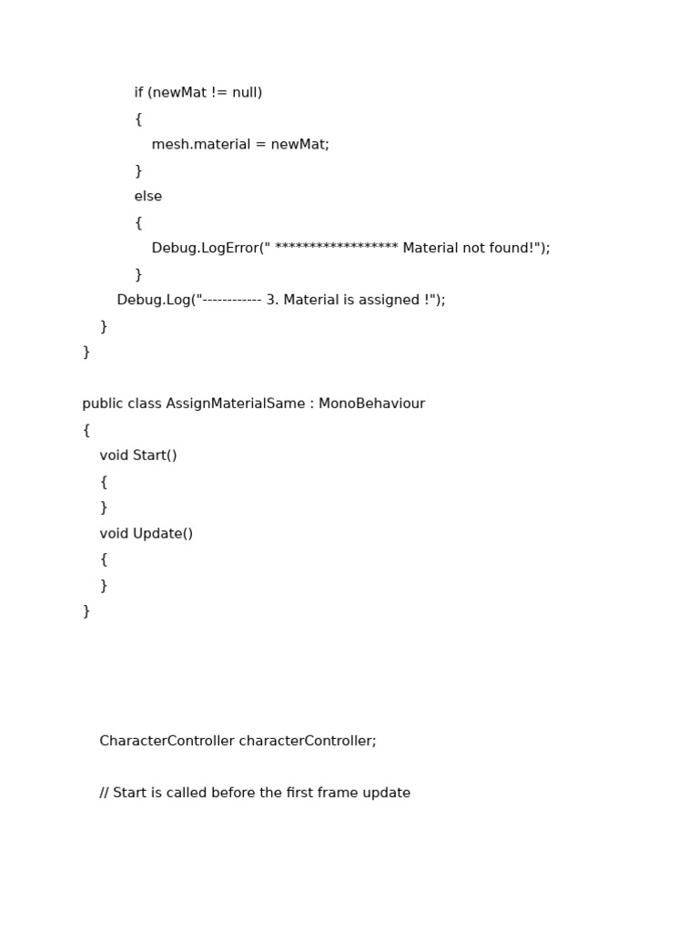 Assign Material in View Unity Part 2 | PDF