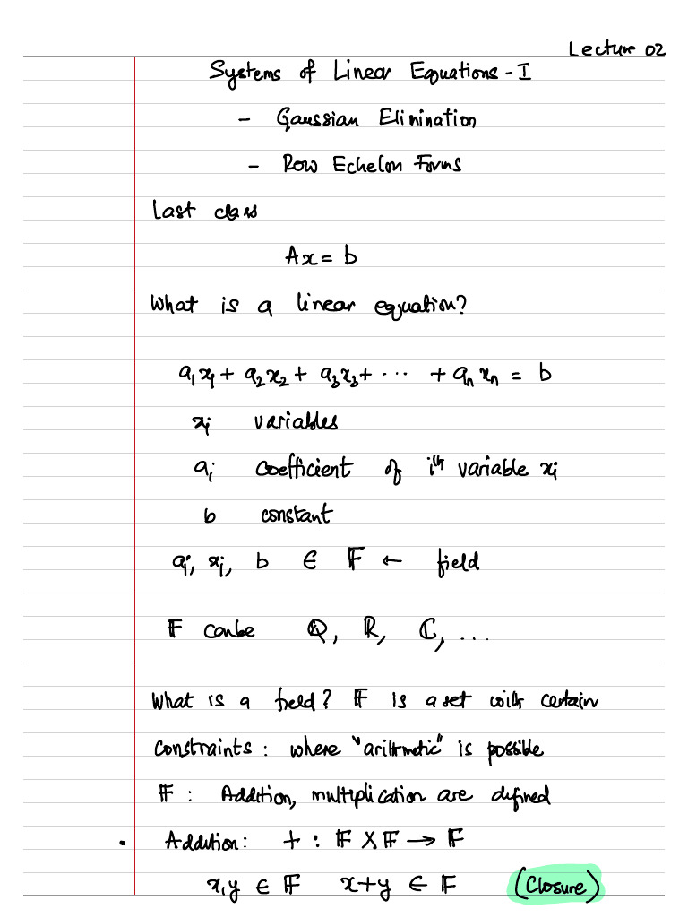 lecture-02-lin-eq-I | PDF