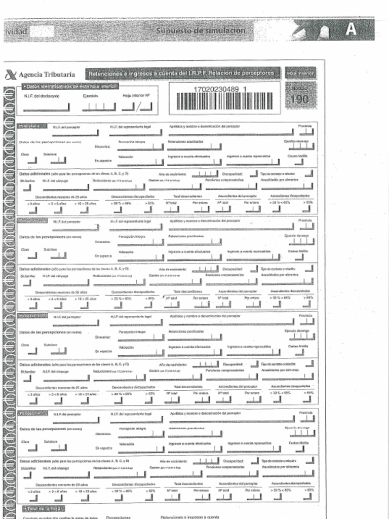 Modelo 190 3 Página | PDF