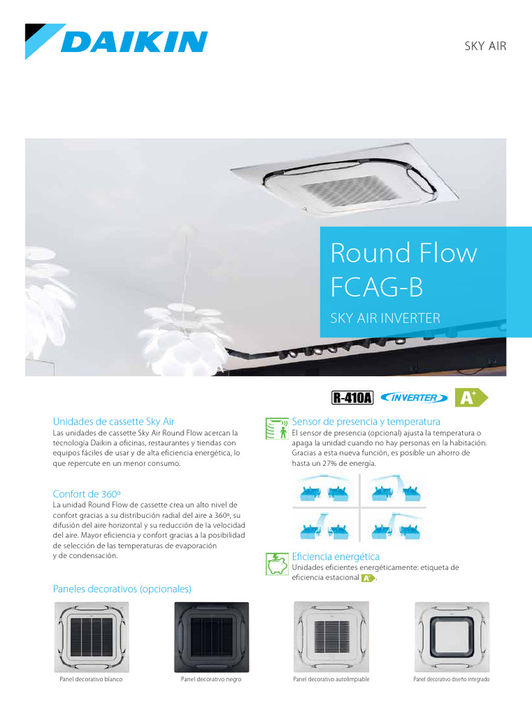 Round Flow Cassette ACQS-F - Sky Air Inverter | PDF