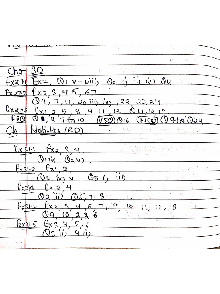Class11th 3D & Statistics RD Ques | PDF