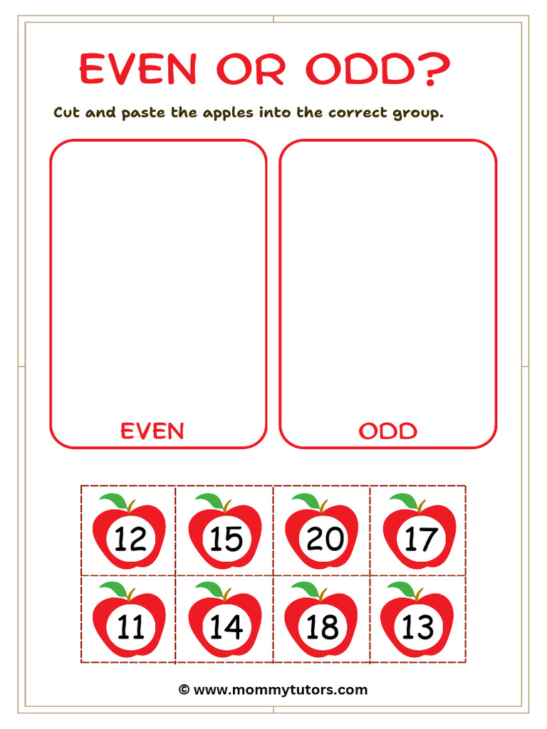 Even Odd Worksheets-1 | PDF