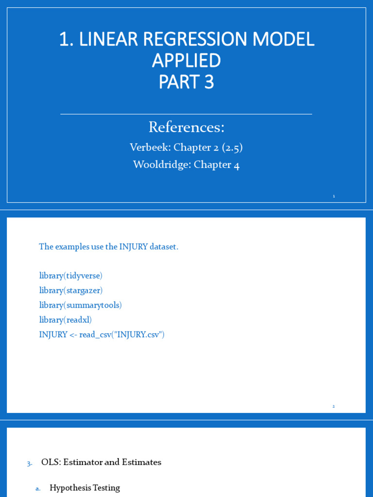 1 Linear Regression Model Applied Part 3 Pdf Statistical Significance Statistics